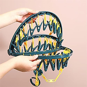 LIUZH Foldable Household Plastic Windproof Socks Artifact rotatable Non-Slip Storage Underwear Drying Rack