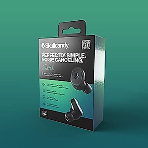 Skullcandy Sesh ANC In-Ear Noise cancelling Wireless Earbuds, 32 Hr Battery, Microphone, Works with iPhone Android and Bluetooth Devices - Black