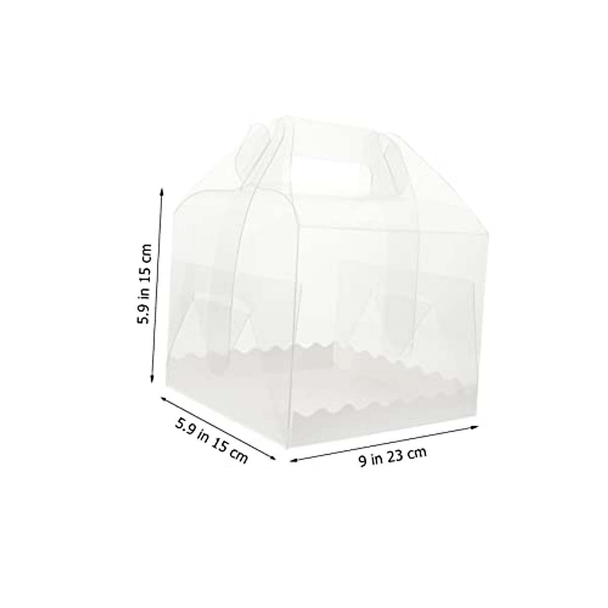 Zerodeko 10pcs Boxes Portable Cake Box Disposable Containers Food Containers Disposable Mini Boxes Bakery Boxes Containers with Lids Transparent Bakery Box Candy Packing Box Cake Container