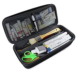 TUDIA EVA Empty Carrying Hard Storage Case Organiser for Art Supplies/Paint Brushes/Markers/Sketching Supplies with Hand Carry Handle [CASE ONLY]
