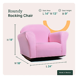 Keet Bubble Kids Rocking Chair, Roundy Rocking Kid's Chair, Comfortable and Durable Rocking Chair for Kids, Easy to Coordinate, Stylish Child Rocking Chair, Kids Rocking Chairs, Ages 2-5 Years, Pink