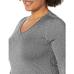 Hanes womens O9309 athletic shirts, Black Heather, Large US