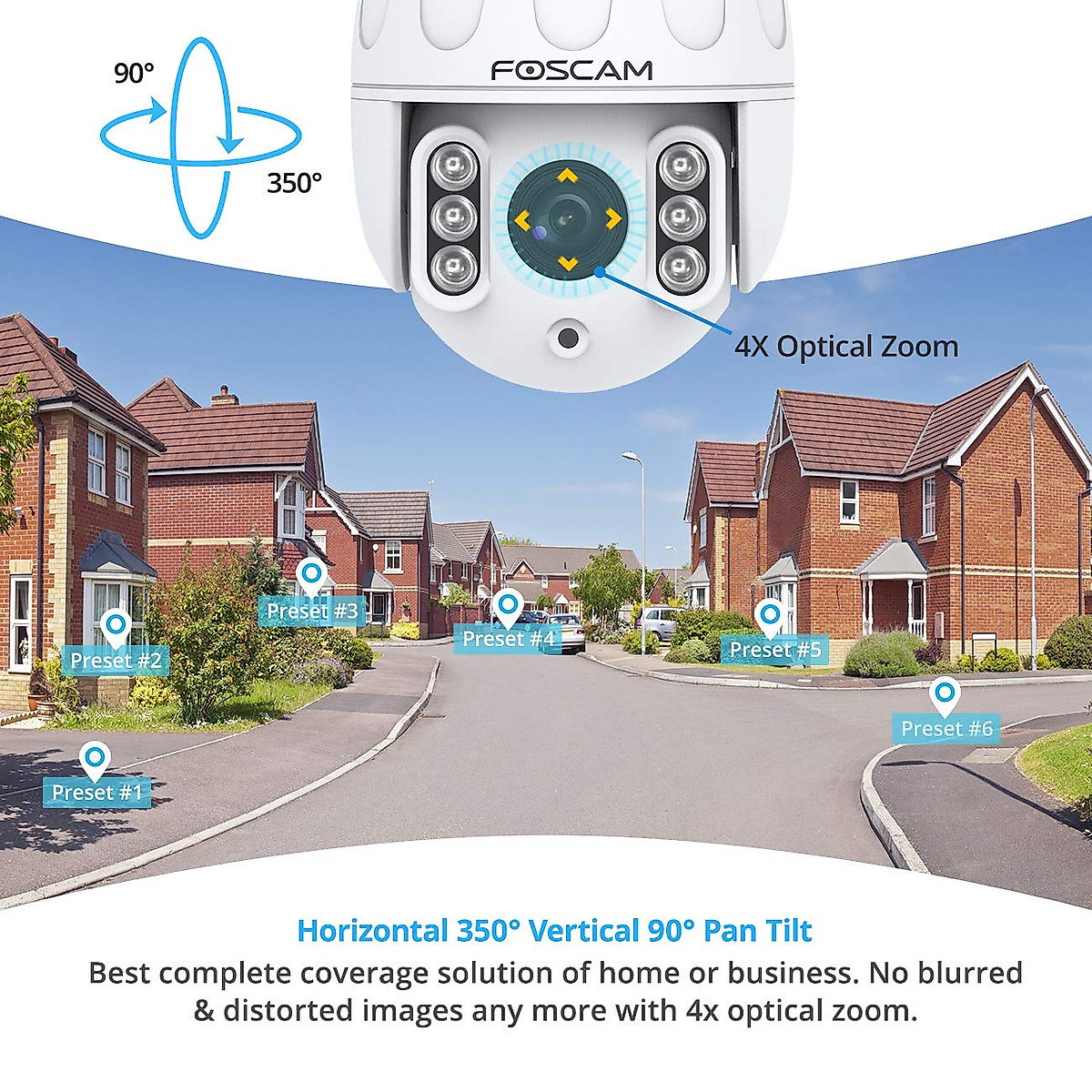 FOSCAM HT2 1080p Outdoor 2.4g/5gHz WiFi PTZ IP Camera and FAB28S Stainless Steel Waterproof Junction Box Bundle, Totally Weatherproof