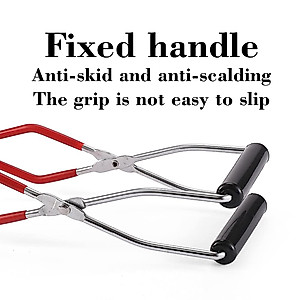 3 Piece Pieces Canning Kit Canning Jar Lifter Tongs Stainless Steel Jar Lifter with Rubber Grip Remover with Rubber Clamps Sliding Clip Lifter for Kitchen Dining Room