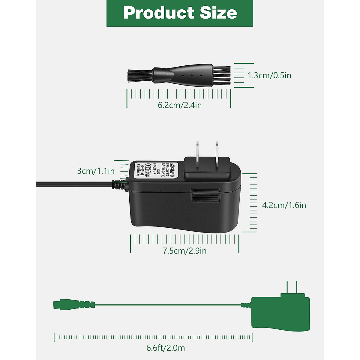 5V Power Cord Replacement HOLDOG Dog Clippers Charger for Professional Heavy Duty Dog Grooming Clipper 3-Speed Low Noise High Power Rechargeable Cordless Pet Grooming Tools