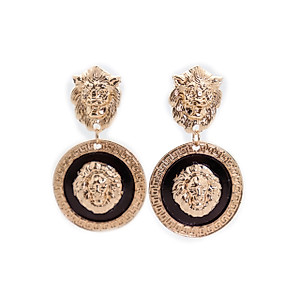 Women Fashion Jewelry Cool Hook Earrings Set Gold Color Lion Celebrity Sexy