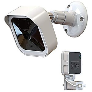 Blink Outdoor Wall Mount, Weatherproof Protective Cover and 360 Degree Adjustable Mount with Blink Sync Module 2 Outlet Mount for All-New Blink Outdoor Indoor Security Camera (White, 1 Pack)