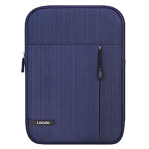 Lacdo iPad Mini 7 Sleeve, iPad Mini Case Bag, Tablet Sleeve Case for iPad Mini 7 (A17 Pro)/6/5/4/3/2, Samsung Galaxy Tab A7 Lite 8.7" / Galaxy Tab A 8.0" Protective Tablet Bag Water Repellent, Blue