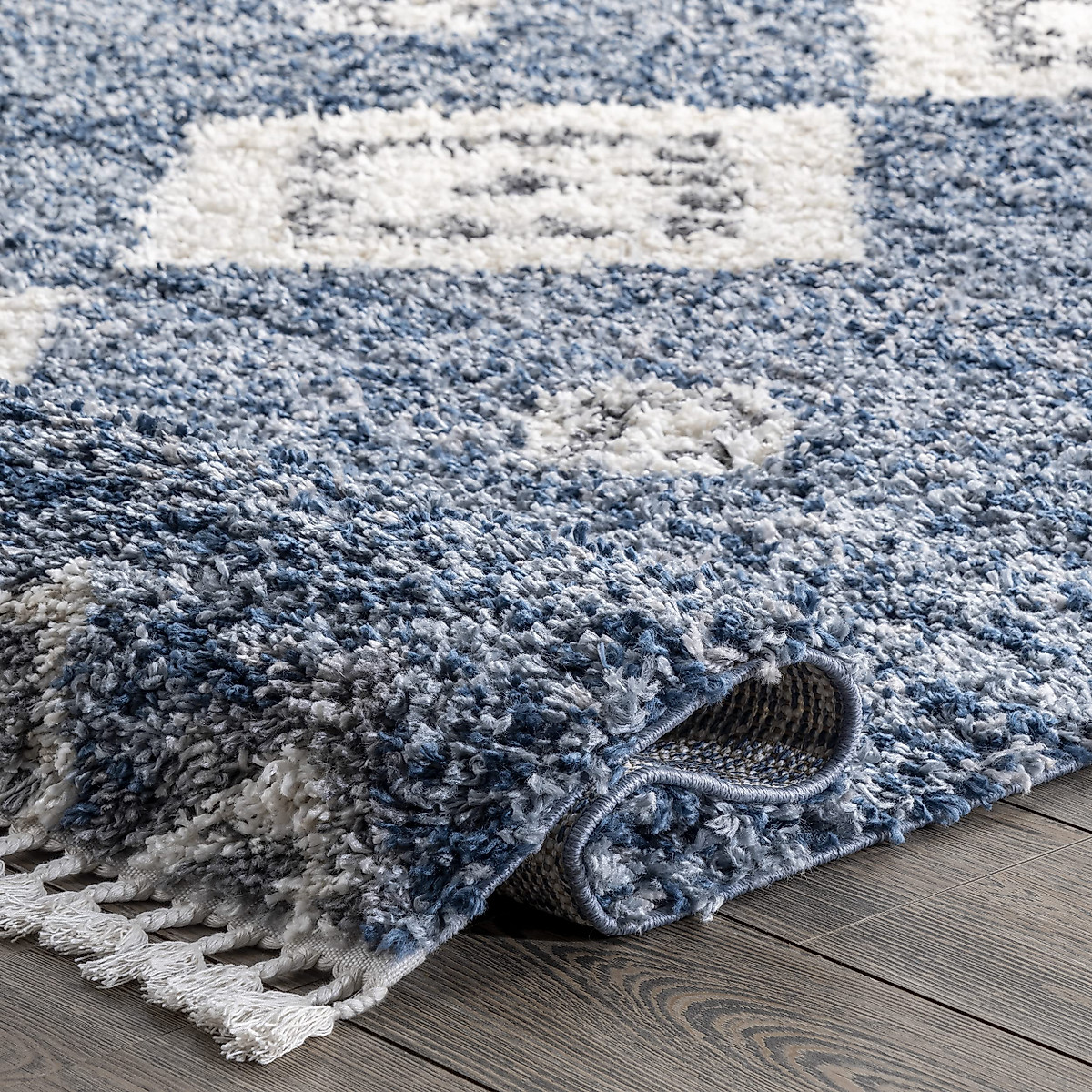 nuLOOM Transitional Regina Shag Area Rug, 5x8, Blue