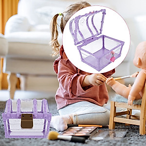 ibasenice 1set Pirate Art Treasure Chest Lovely, of Girls Toys and Diamond Jewelry Bin Children Trays Clear Trunks Decor Home Storing Jewery Earring Accessories Transparent
