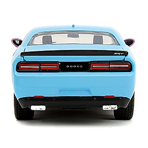 2015 Challenger SRT Hellcat Pink and Blue Pink Slips Series 1/24 Diecast Model Car by Jada 34658