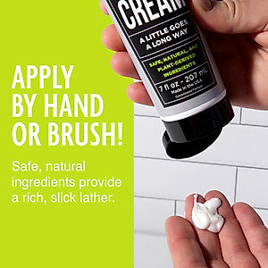 Pacific Shaving Company Natural Shaving Cream - Shea Butter + Vitamin E Shave Cream for Hydrated Sensitive Skin - Clean Formula for Smooth, Anti-Redness + Irritation-Free Shave Cream (3.4 Oz, 3 Pack)