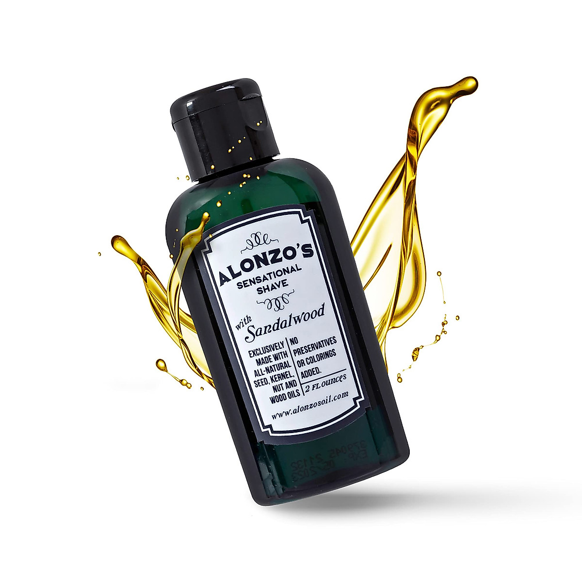 Alonzo’s Sensational Shave - Pre Shave Oil with Sandalwood Oil, Beard Kit Essential, Men’s Face Care and Skin Care Pre-Shave Oil, 2fl oz