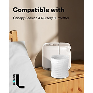 Leemone 2-Pack Bedside Humidifier Filter Replacement Compatible with Canopy Bedside & Nursery Humidifiers, Made with Wood Pulp & Paper Filter, Humidifier Wicking Filter Lasts Up to 6 Weeks