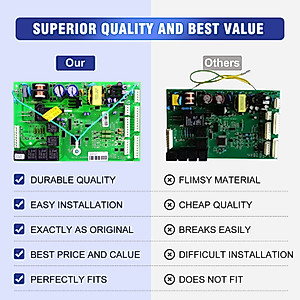 𝑺𝒐𝒐𝒃𝒐𝒐𝒍 𝑵𝒆𝒘 WR55X10942C WR55X10942 Control Board from Factory Retail Box，Compatible with Ge Refrigerator Main Control Board/Motherboard, New Chips from PCBA Factory Parts -1 Yr