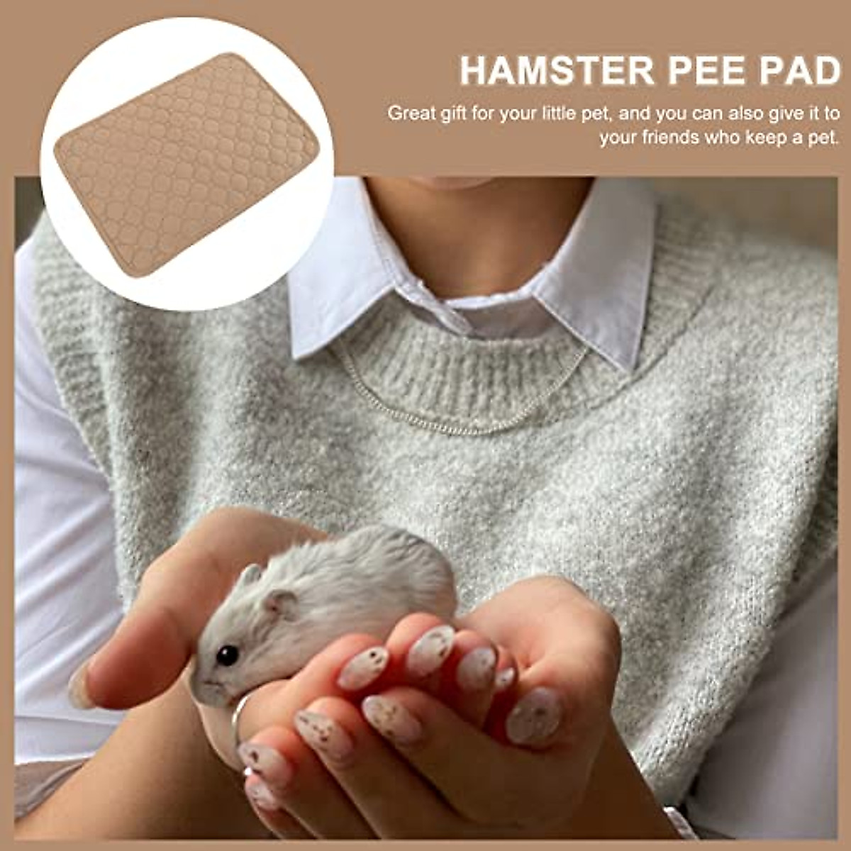 iplusmile Rabbit Household Super Diapers Pad Sleep Bunny Khaki Toilet Animals Guinea Accessory Cushion Cage for Liners Hamster Slip Cm Reusable Chinchilla Pet Pee Accessories