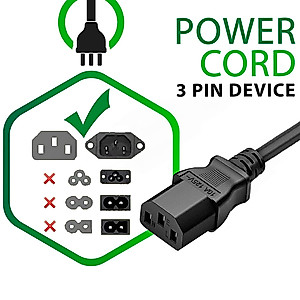 Aprelco 5ft AC Power Cord Cable Lead Compatible with Zojirushi NL-BAC05 5.5-Cup Micom Rice Cooker