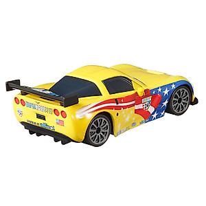 Disney Car Toys Die-Cast Jeff Gorvette, 1:55 scale Fan Favorite Character Vehicles for Racing and Storytelling Fun, Gift for Kids Ages 3 Years and Older