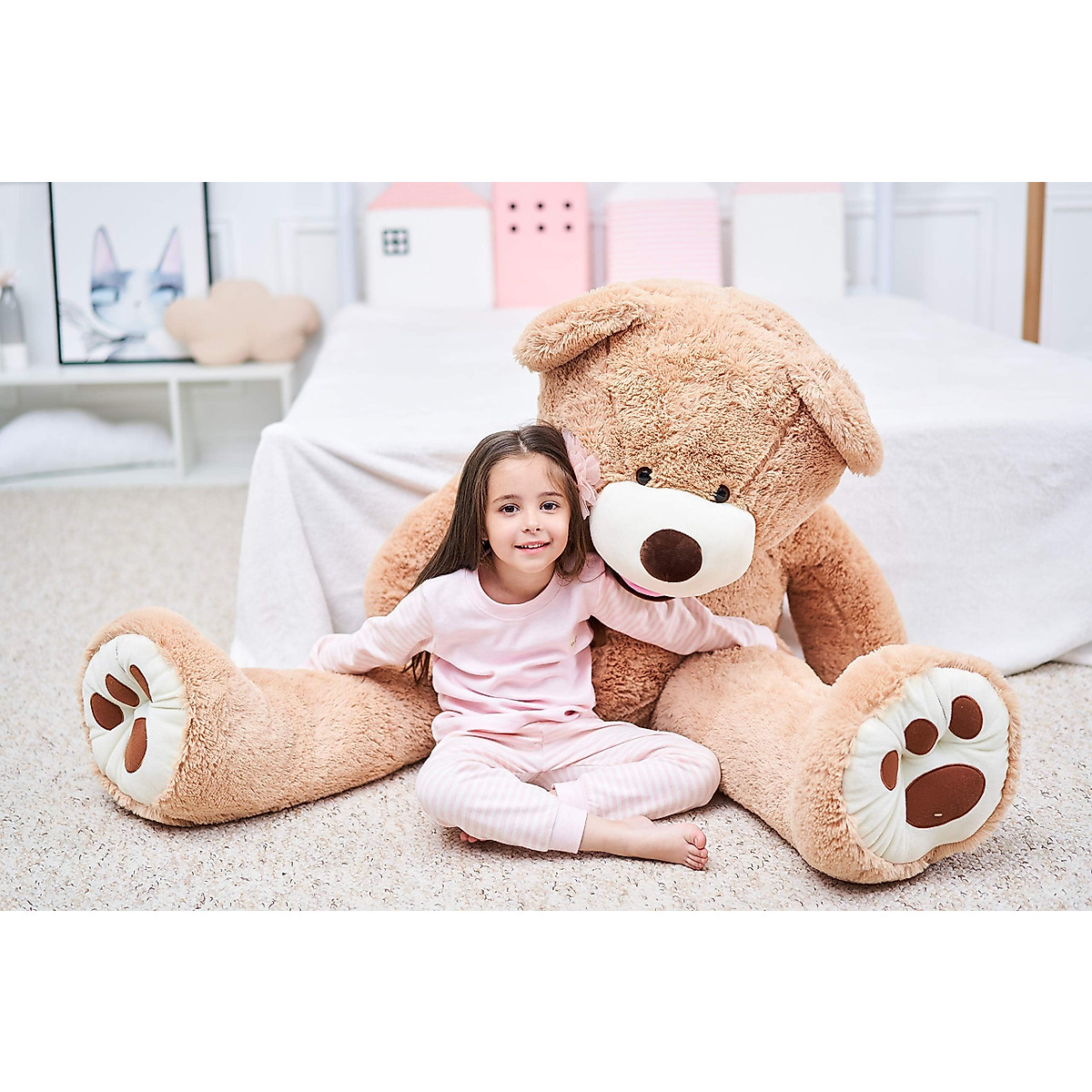 IKASA Giant Teddy Bear Plush Toy Stuffed Animals (Brown, 63 inches)