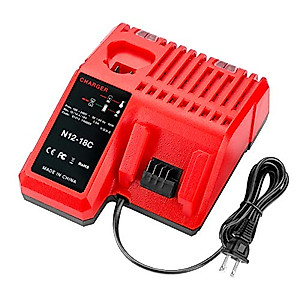 2Pack 6500mAh 48-59-1850 Replacement 18V Milwaukee M18 Battery 18Volt XC M18 48-11-1815 48-11-1820 48-11-1850 48-11-1860 Batteries with 48-59-1812 M12/M18 Milwaukee Battery Charger kit 48-11-2420