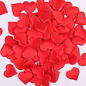 500 Pieces Heart Shaped Sponge Confetti Valentine Wedding Sponge Petals Table Petals Decorations Birthday Party Supply (Red)