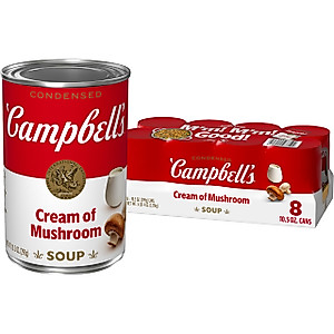 Campbell's Condensed Cream of Mushroom Soup, 10.5 Ounce Cans (Pack of 8)