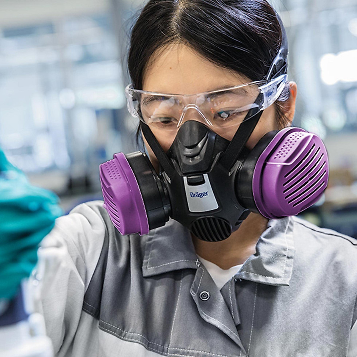 Dräger X-plore Combination Cartridge for Organic Vapors, Oil and Solid Particulates (OV/P100) | 2 Pieces | NIOSH-Approved X-plore 5500 Full-Face & 3300/3500 Half-Face Respirator Masks