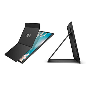 AOC 16T2 15.6-Inch Full HD Touchscreen IPS USB-C & Micro HDMI Portable Display, Black/Silver (Renewed)