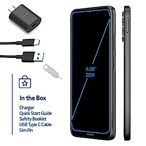 Nokia G400 5G | Verizon, AT&T, T-Mobile | Android 12 | Unlocked Smartphone | 3-Day Battery | US Version | 4/64GB | 6.58-Inch Screen | 48MP Triple Camera | Meteor Grey (Renewed)