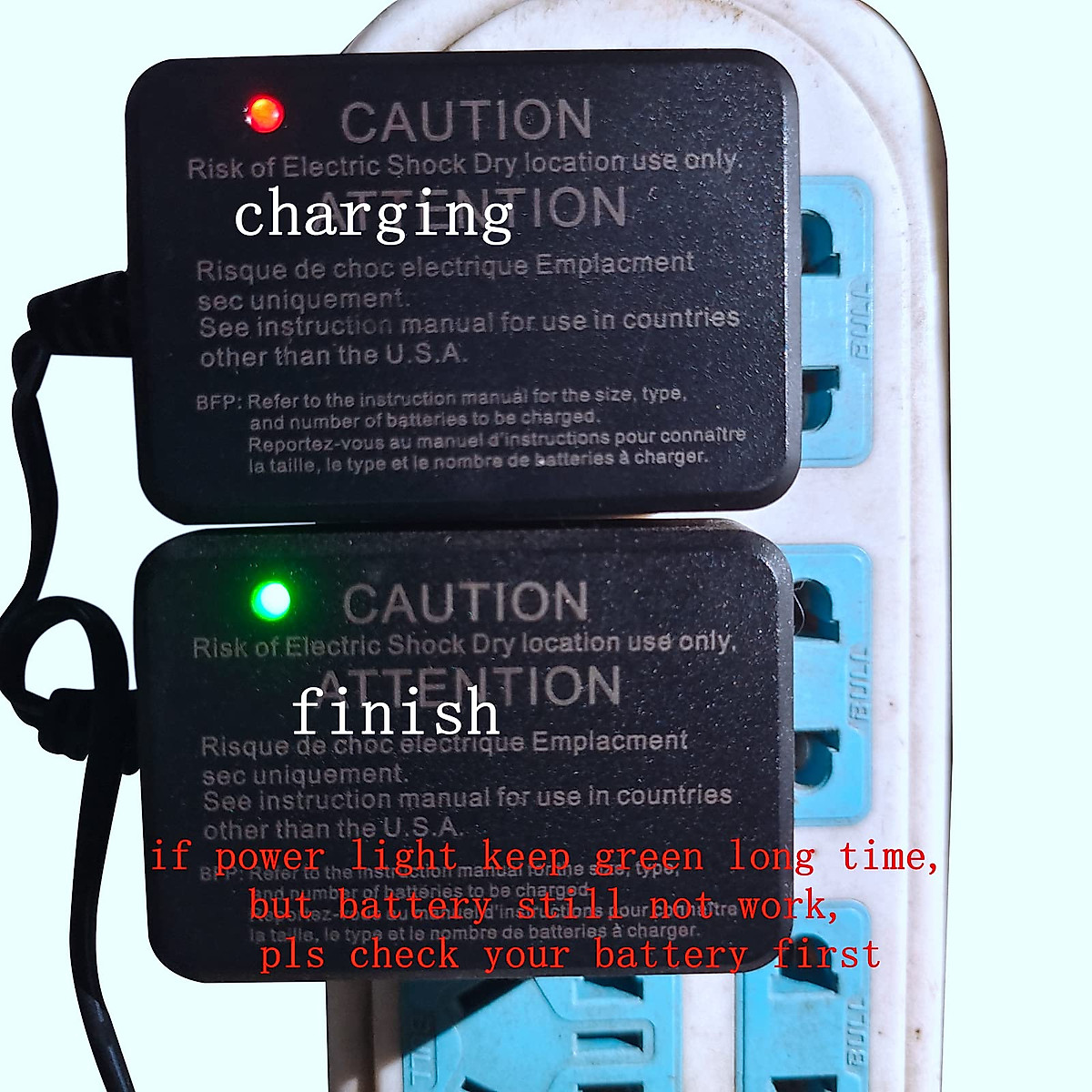 edonka 12V Charger for Kids Ride on Car 12 Volt Ride On Truck Charger for Electric SUV Tractor Toys with Charging Indicator Light for Children's Electric Ride Toy Battery Supply Power Accessories