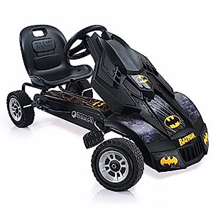 Hauck Batmobile Pedal Go Kart, Superhero Ride-On Batman Vehicle, Kids 4 and Older, Peddle & Patrol the Streets of Gotham just like Batman, Race-Styled Pedals & Rubber Wheels, Black