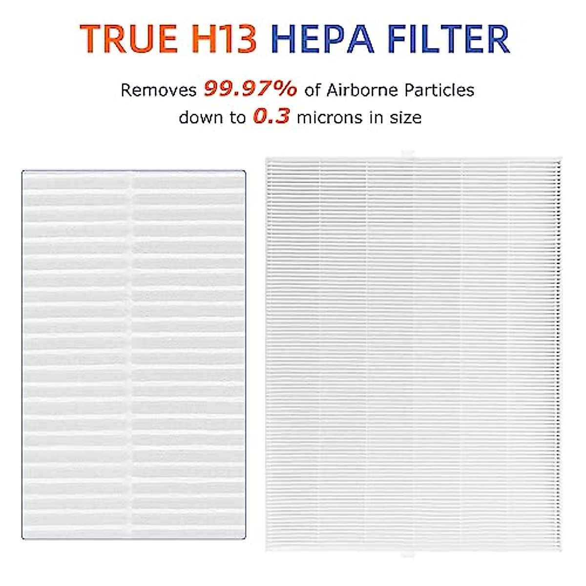 116130 Replacement Filter H for Winix 5500-2 Am80 Plasmawave Air Purifier True HEPA Carbon Filter, 2 Set