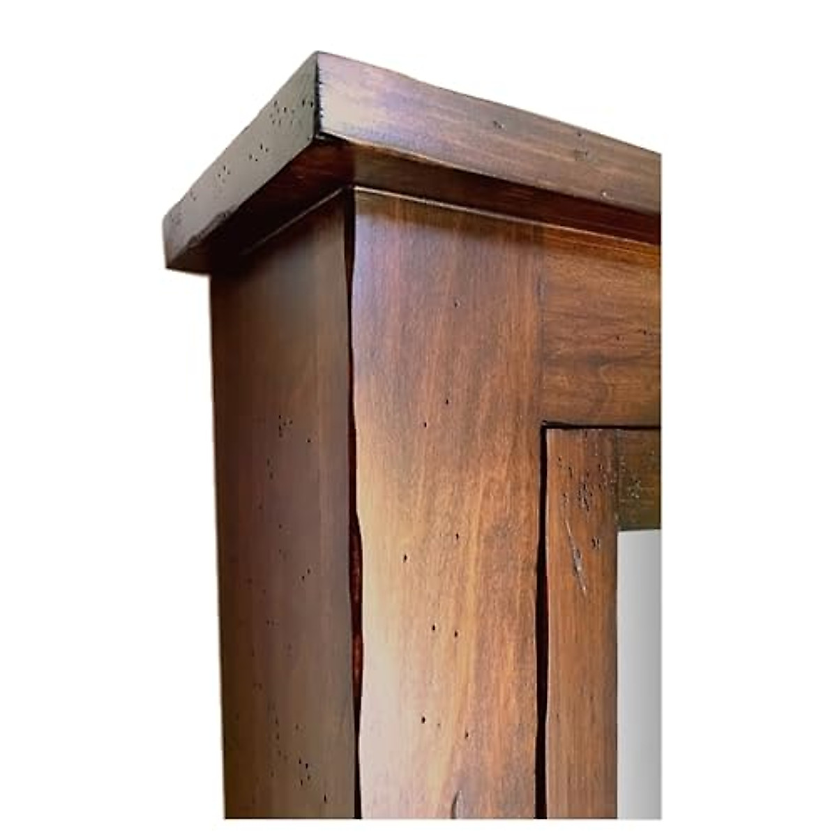 Dijkoo ZyduzscAT NUOTIRUIS Primitive Mission Medicine Cabinet/Surface Mount/Distressed Medium Finish/Solid Wood & Handmade C