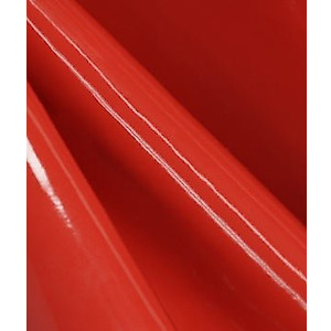 Red Patent Leather Vinyl Fabric - by The Yard