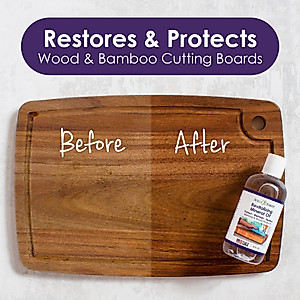 Totally Bamboo Revitalizing Mineral Oil for Bamboo & Wood Cutting Boards, Food Grade & Food Safe, 8 Oz Capacity