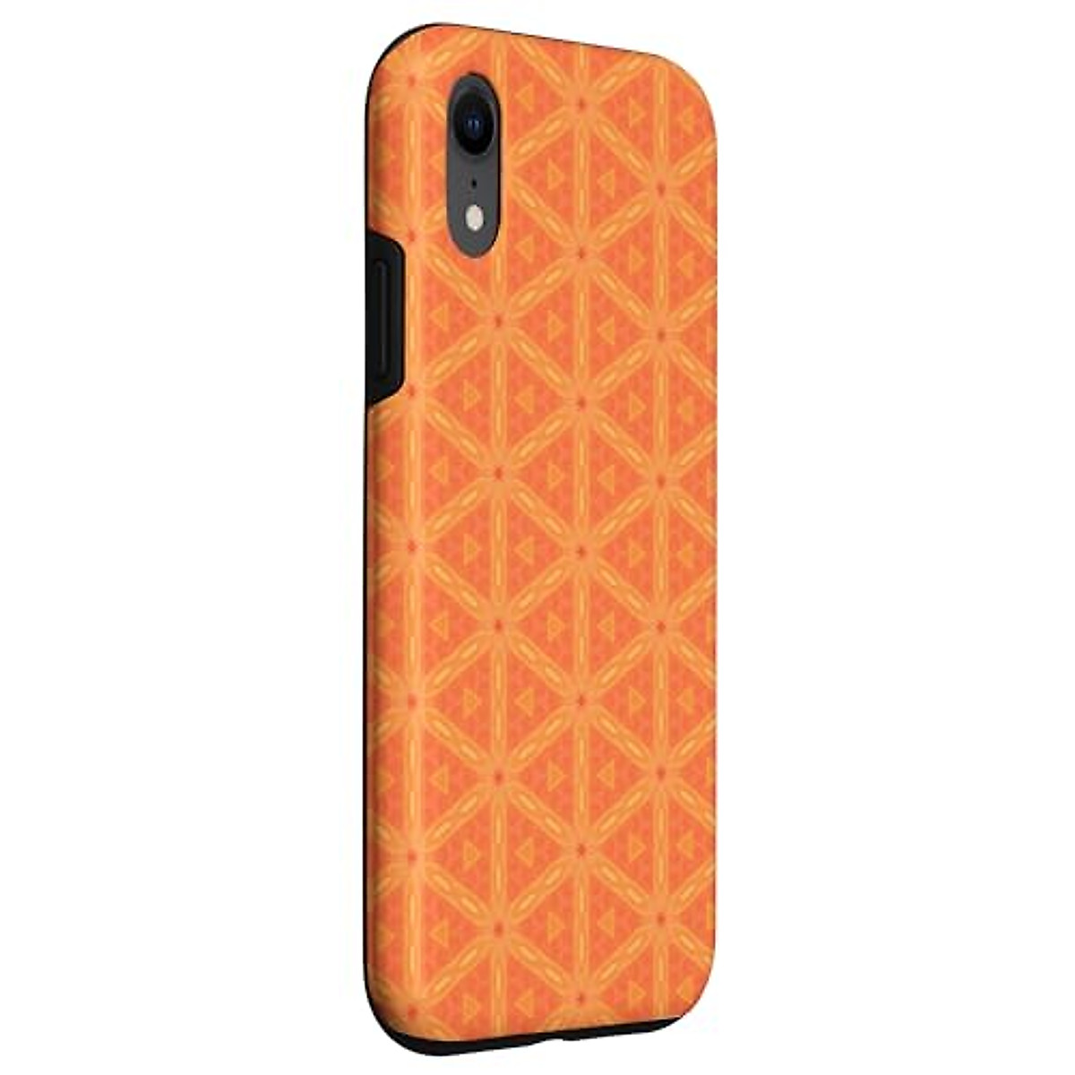 iPhone XR Abstract Geometric Cute Cool Fun Pattern Orange Yellow Case
