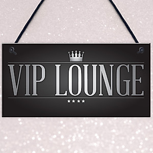 RED OCEAN VIP LOUNGE Vintage Man Cave Pub Home Bar Garden Hanging Sign Plaque BBQ Beer Party Dad Gift