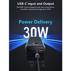 LOVELEDI Power-Bank-Portable-Charger - 40000mAh Power Bank PD 30W and QC 4.0 Quick Charging Built-in LED Display 2 USB 1Type-C Output Compatible with Most Electronic Devices on The Market