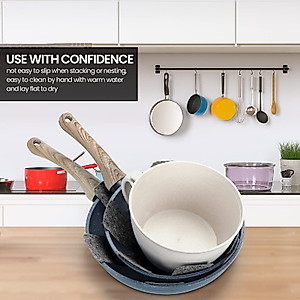 40 Pcs Pot and Pan Protectors, 5 Different Sizes Cookware Protector Pot Dividers Stacking Separators Pads for Protecting and Separating Pots and Pans, Gray