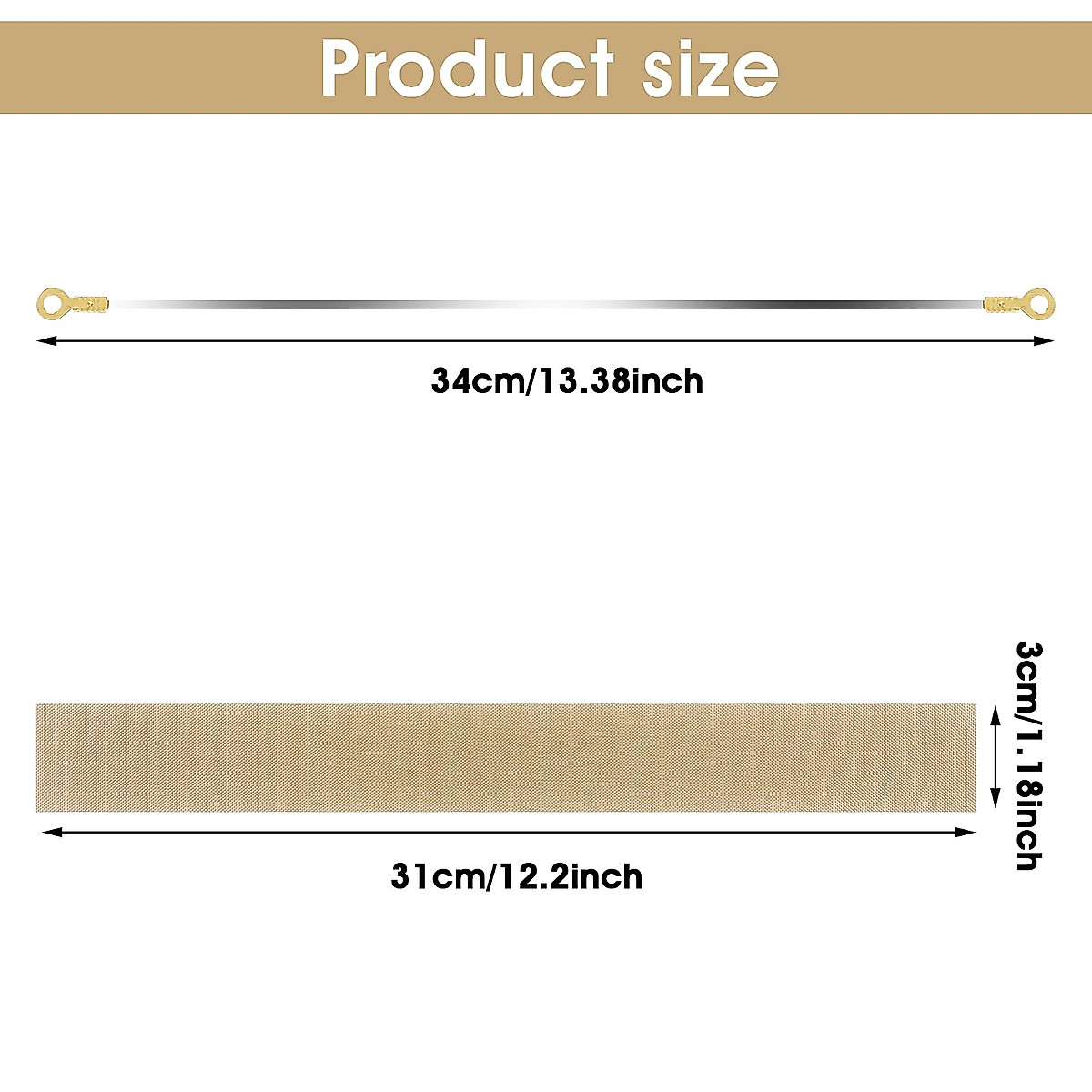 10 Pieces Impulse Sealer Replacement Parts 12 Inch Heat Seal Strips Replacement Element Grip Impulse Sealer Heating Element Service Spare Repair Kit, 300mmx2mm