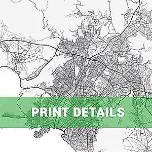 Dear Mapper Athens Greece View Abstract Road Modern Map Art Minimalist Painting Black and White Canvas Line Art Print Poster Art Print Poster Home Decor (Set of 3 Unframed) (16x24inch)