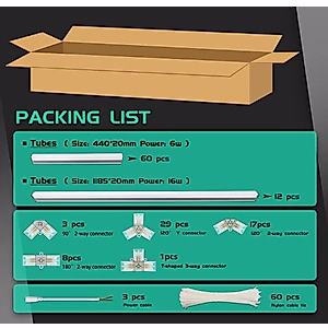 Car Detailing Hexagon Led Garage Light, 15 Hexagonal Honeycomb Grid Systems Led Shop Lights for Garage/Workshop W/White Border, IP54 AC 110V(15.88 fts x 7.98 fts)