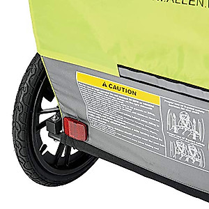 Allen Sports Hi-Viz 2-Child Bicycle Trailer, Model ET2-G, Green