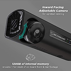 Scosche NEXC2128-XCES0 Full HD Two-Way Smart Dash Cam Powered by Nexar with Suction Cup and 128GB Memory