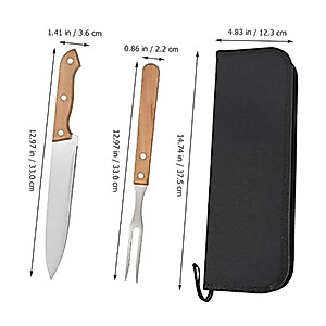 MUSISALY 1 Set Barbecue and Fork Tools Beef Fork Chef Carving Fork Poultry Serving Fork Kitchen Roast Fork Marshmallow Fork kit Meat Fork Travel Stainless Steel Outdoor