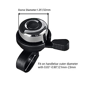 Emoly Bike Bell, 2 Pack Brass Mini Bicycle Ring Bell for Mountain Bike Road Bike Kid Bike Accessories (New, Black)