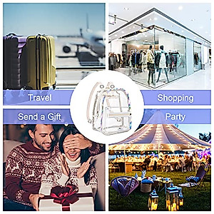 Mytium Clear Backpack,Transparent Backpack with Led lights See Through Backpack for Kids Adult School,Sport,Travel,Stadium-Large