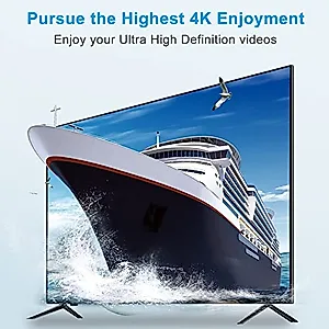 PEUZAVA USB C to HDMI Cable 6ft, Preminum 4K Type C (Thunderbolt 3/4) to HDMI Braided Cord Compatible with MacBook Pro 2020/2019/2018, MacBook Air/iPad Pro 2018, Samsung Galaxy S10/S9, Surface Book 2