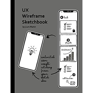 UX Wireframe Sketchbook: Mobile Device UX/UI Wireframe Sketchbook for fast UI Prototype Design and Web App Usability Testing