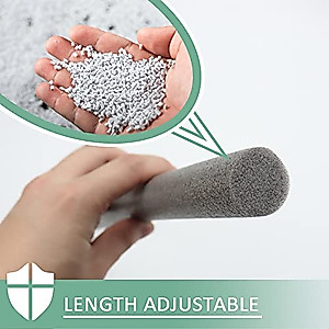 Bluearks 37 Inch Door Draft Stopper, Under Door Draft Stopper for Bottom, Twin Door Draft Stopper, Adjustable Door Sweep, Door Noise Blocker Cold Air (Size Adjustable